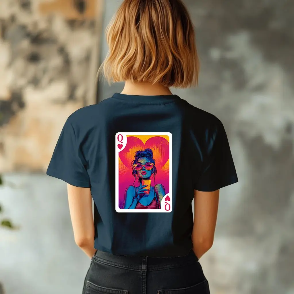 Camiseta Majica sa štampanim printom Cam 916, Ženska, Tamnoplava