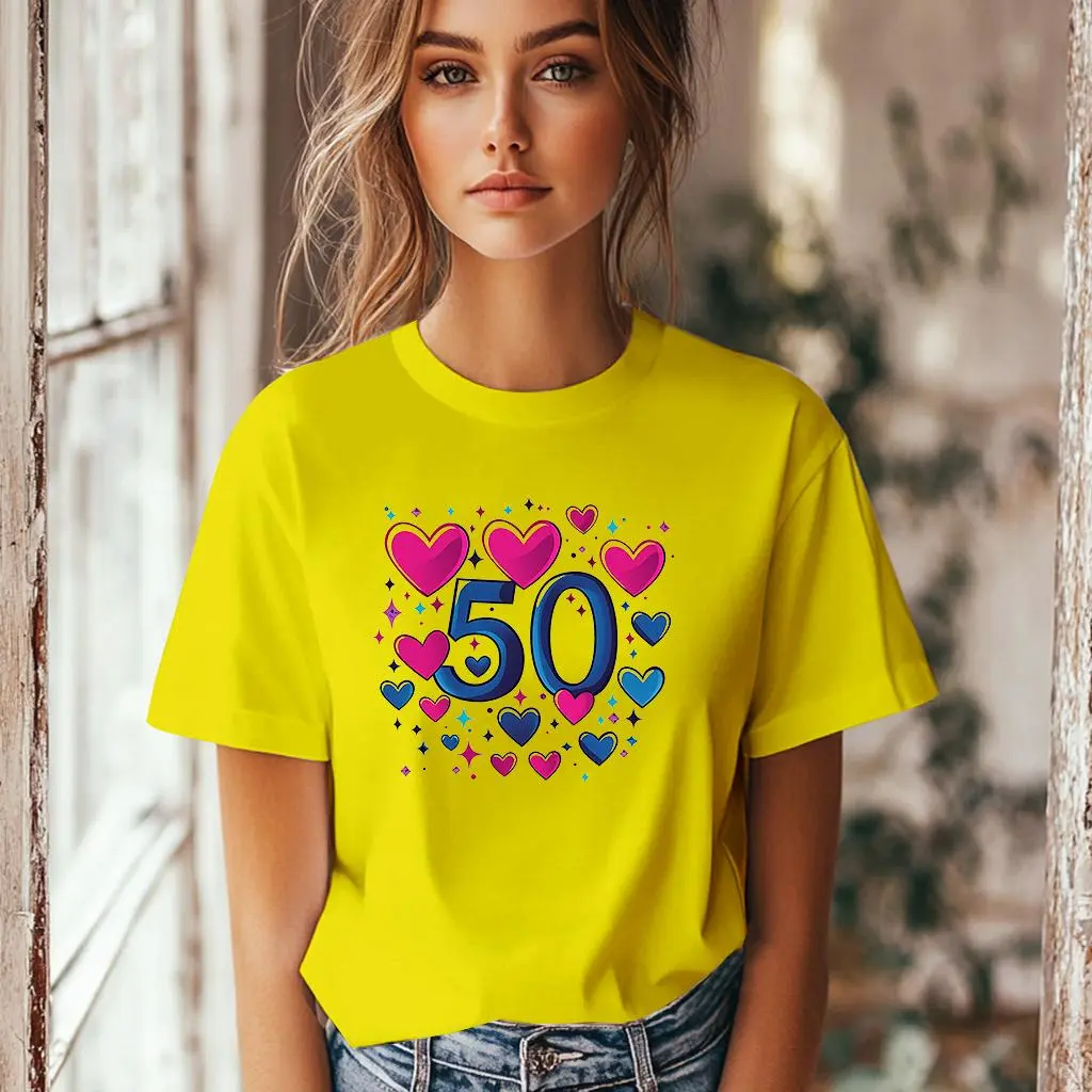 Camiseta Majica sa štampanim printom Cam 905, Ženska, Žuta