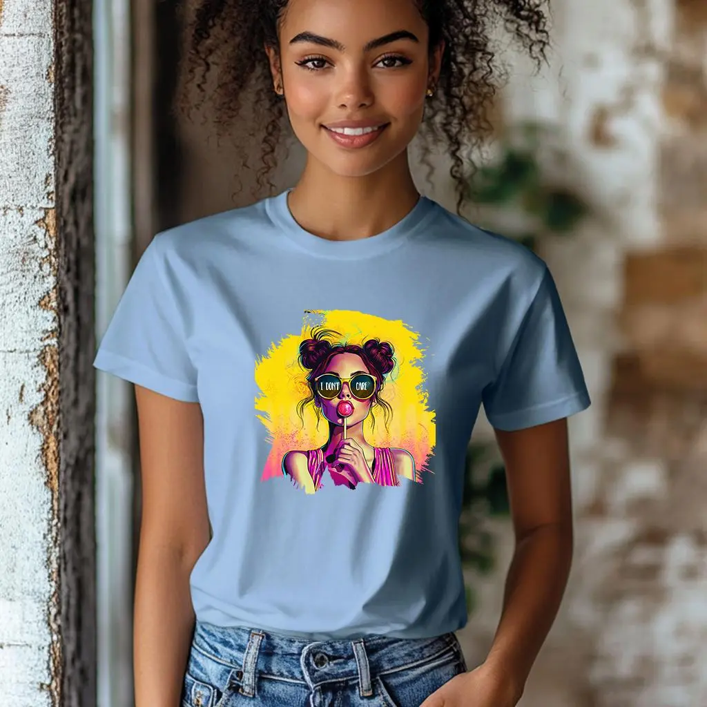 Camiseta Majica sa štampanim printom Cam 917, Ženska, Cijan