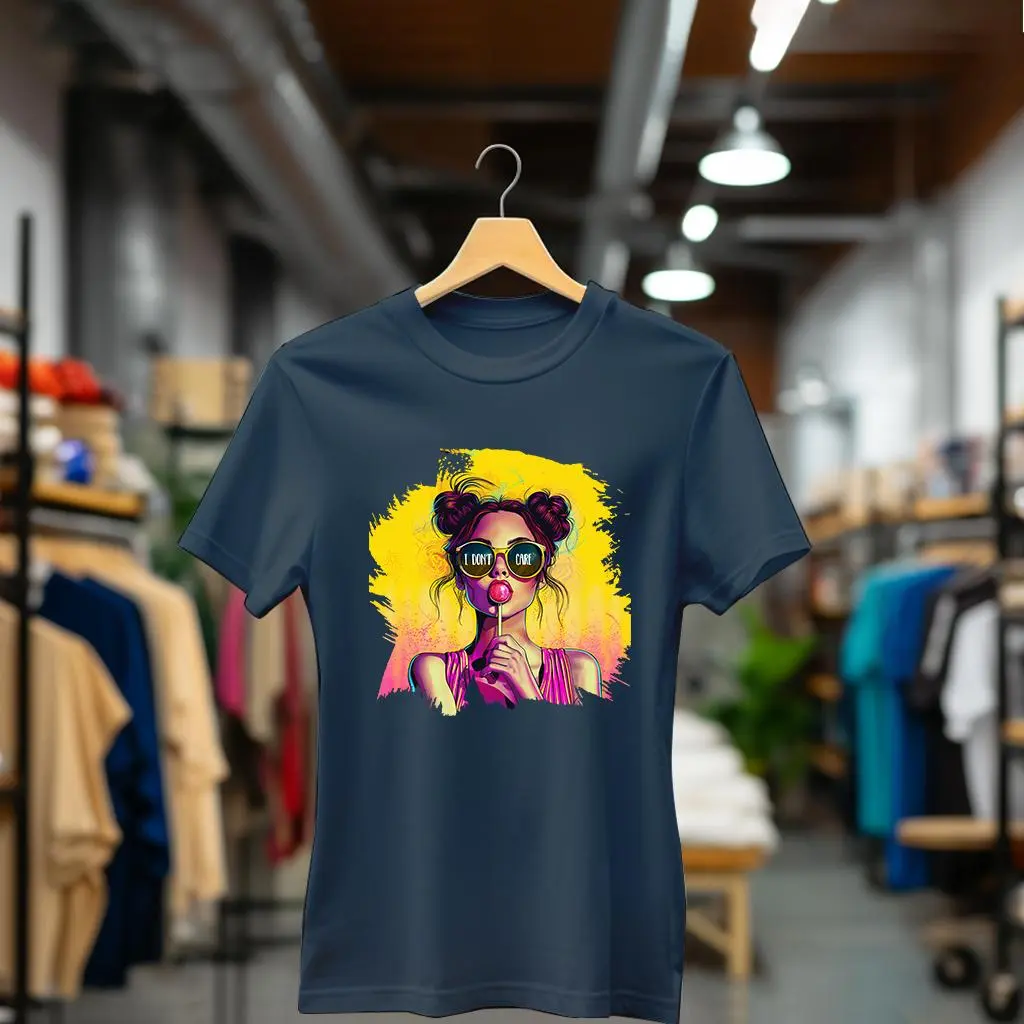 Camiseta Majica sa štampanim printom Cam 917, Ženska, Teget