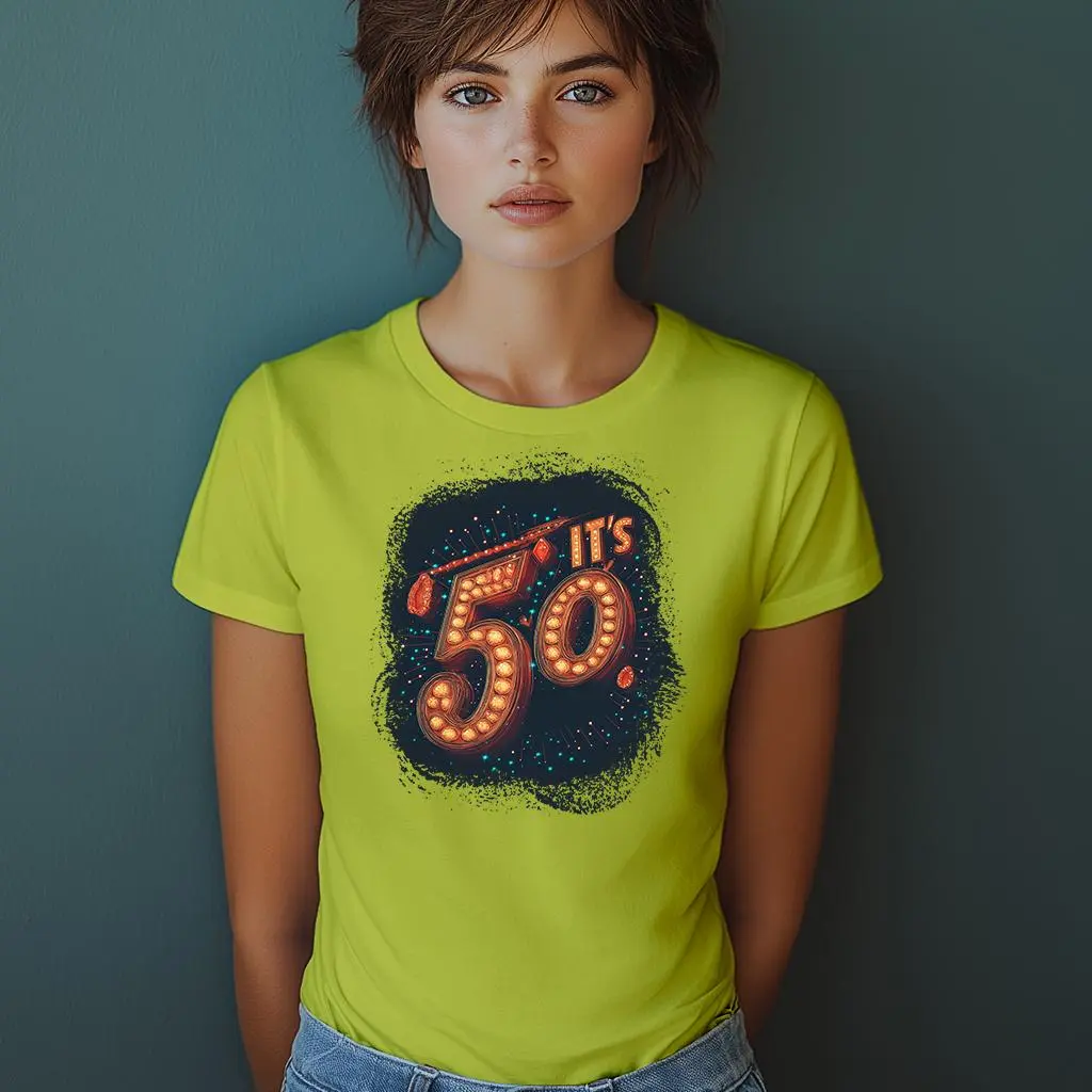 Camiseta Majica sa štampanim printom Cam 907, Ženska, Limeta
