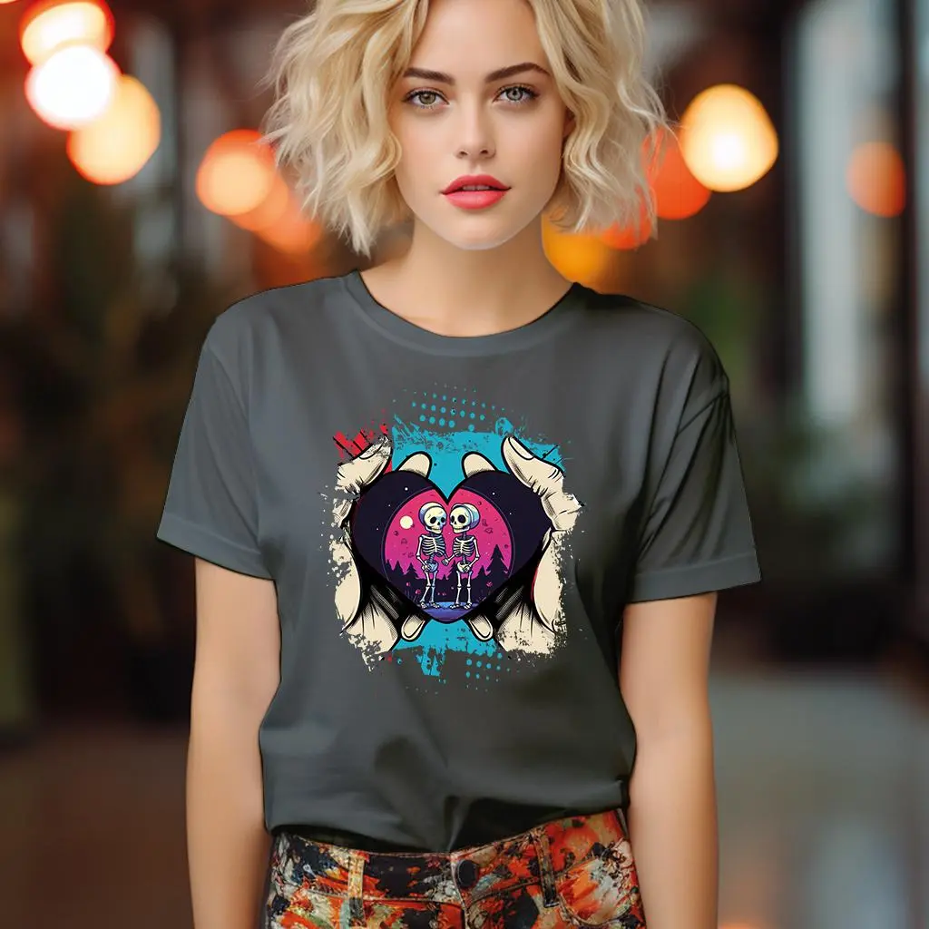 Camiseta Majica sa štampanim printom Cam 878, Ženska, Tamnosiva