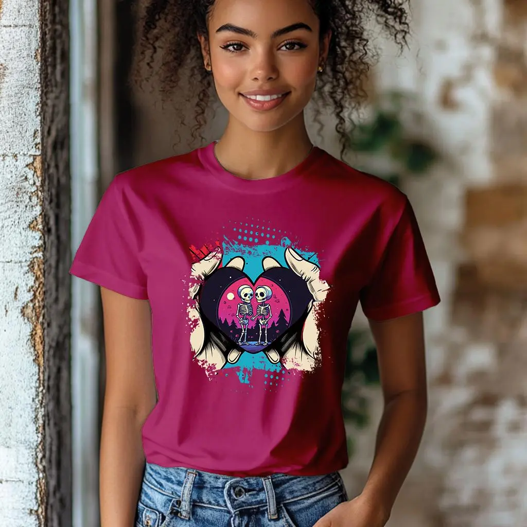 Camiseta Majica sa štampanim printom Cam 878, Ženska, Ružičasta