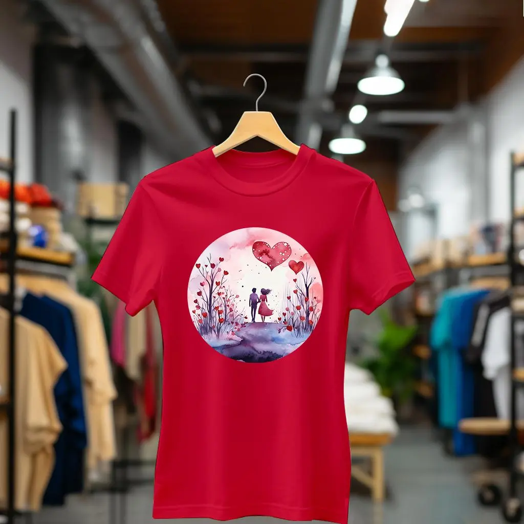 Camiseta Majica sa štampanim printom Cam 881, Ženska, Crvena