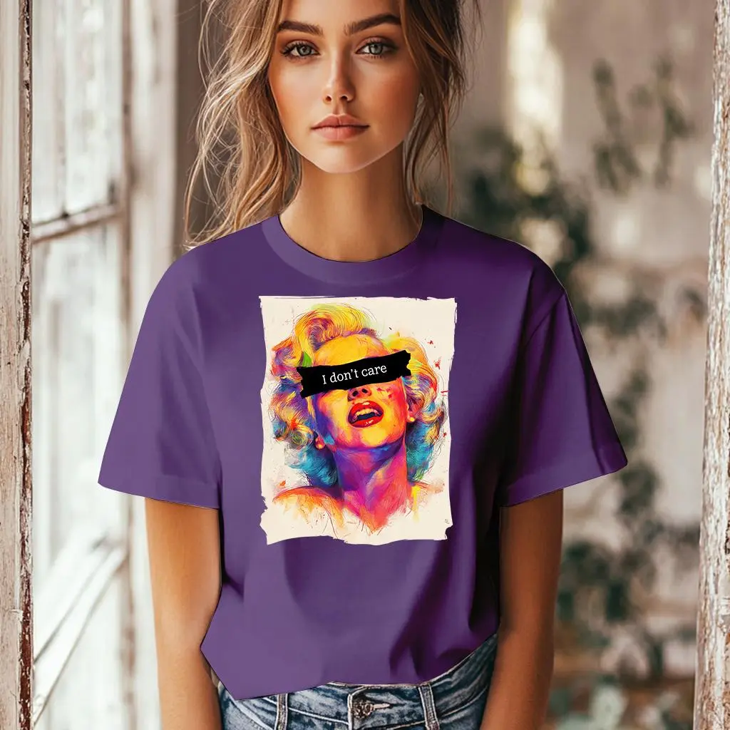 Camiseta Majica sa štampanim printom Cam 918, Ženska, Patlidžan