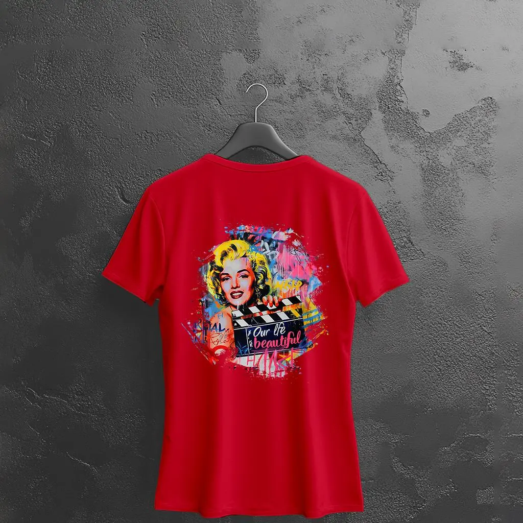 Camiseta Majica sa štampanim printom Cam 920, Ženska, Crvena