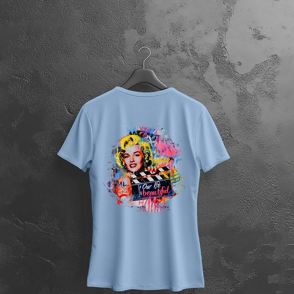 Camiseta Majica sa štampanim printom Cam 920, Ženska, Cijan