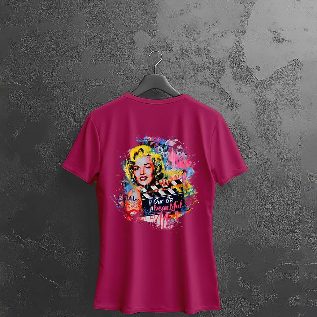 Camiseta Majica sa štampanim printom Cam 920, Ženska, Ružičasta
