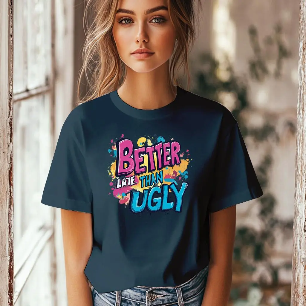 Camiseta Majica sa štampanim printom Cam 919, Ženska, Tamnoplava