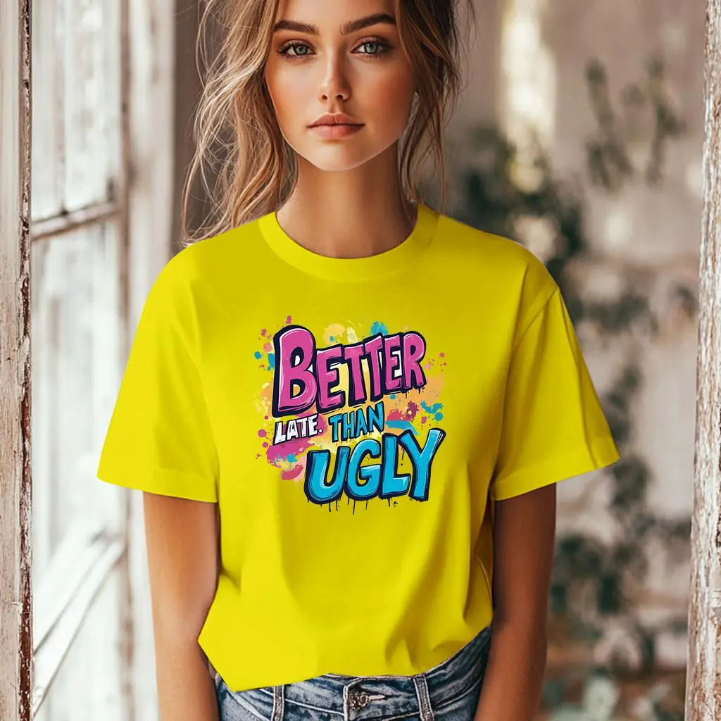Camiseta Majica sa štampanim printom Cam 919, Ženska, Žuta