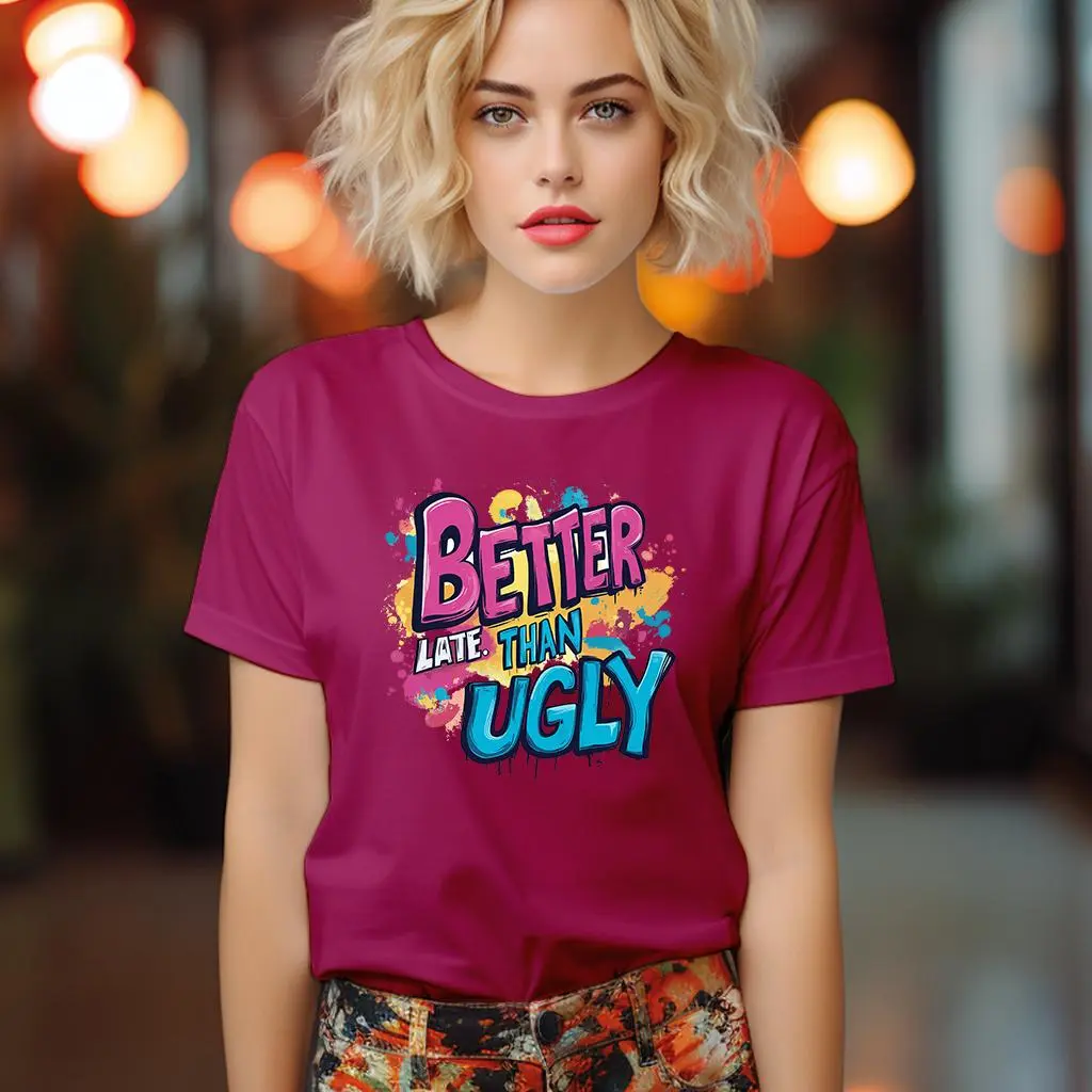 Camiseta Majica sa štampanim printom Cam 919, Ženska, Ružičasta