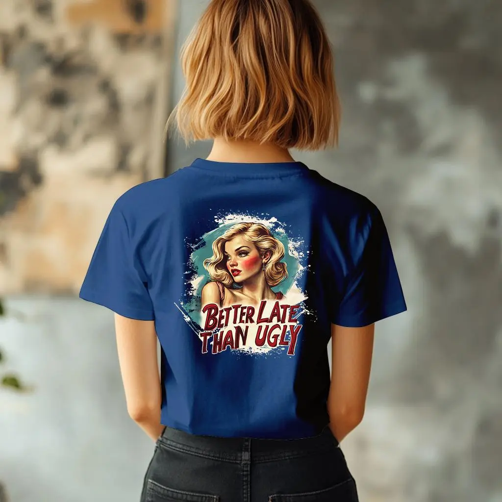 Camiseta Majica sa štampanim printom Cam 921, Ženska, Borovnica
