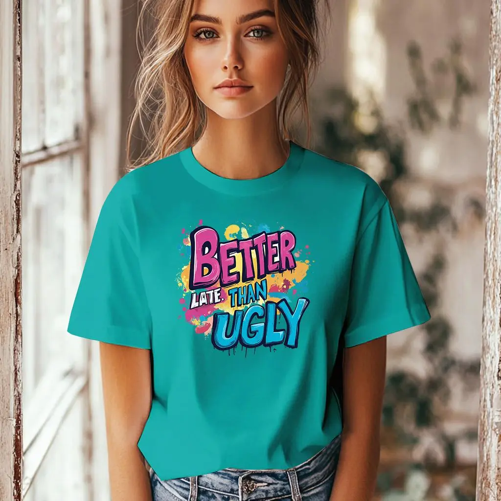 Camiseta Majica sa štampanim printom Cam 919, Ženska, Tirkizna