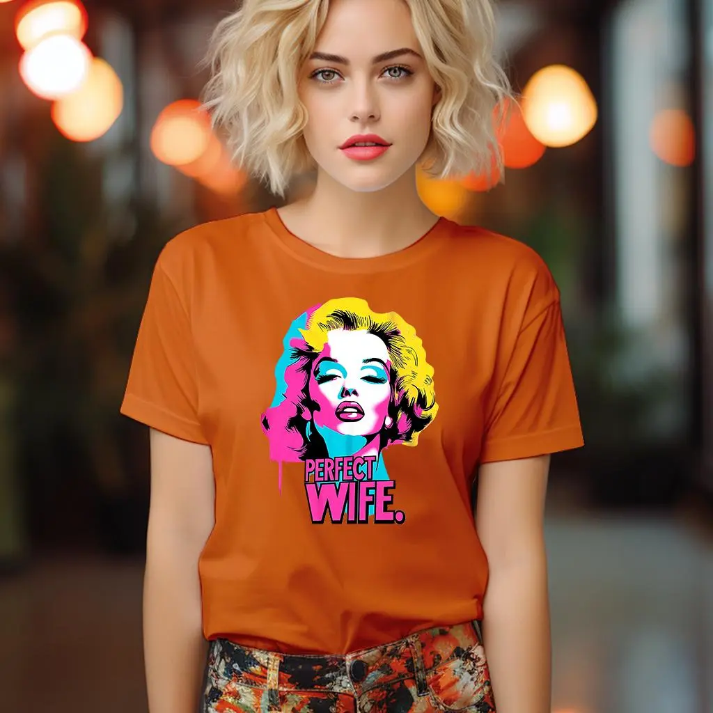 Camiseta Majica sa štampanim printom Cam 891, Ženska, Narandžasta
