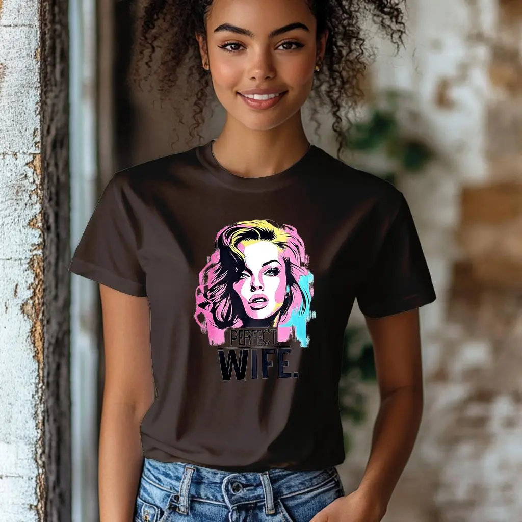 Camiseta Majica sa štampanim printom Cam 890, Ženska, Čokolada