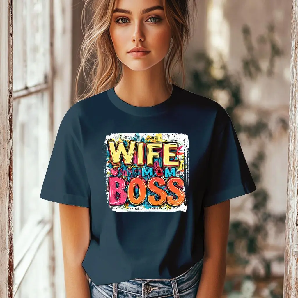 Camiseta Majica sa štampanim printom Cam 892, Ženska, Tamnoplava