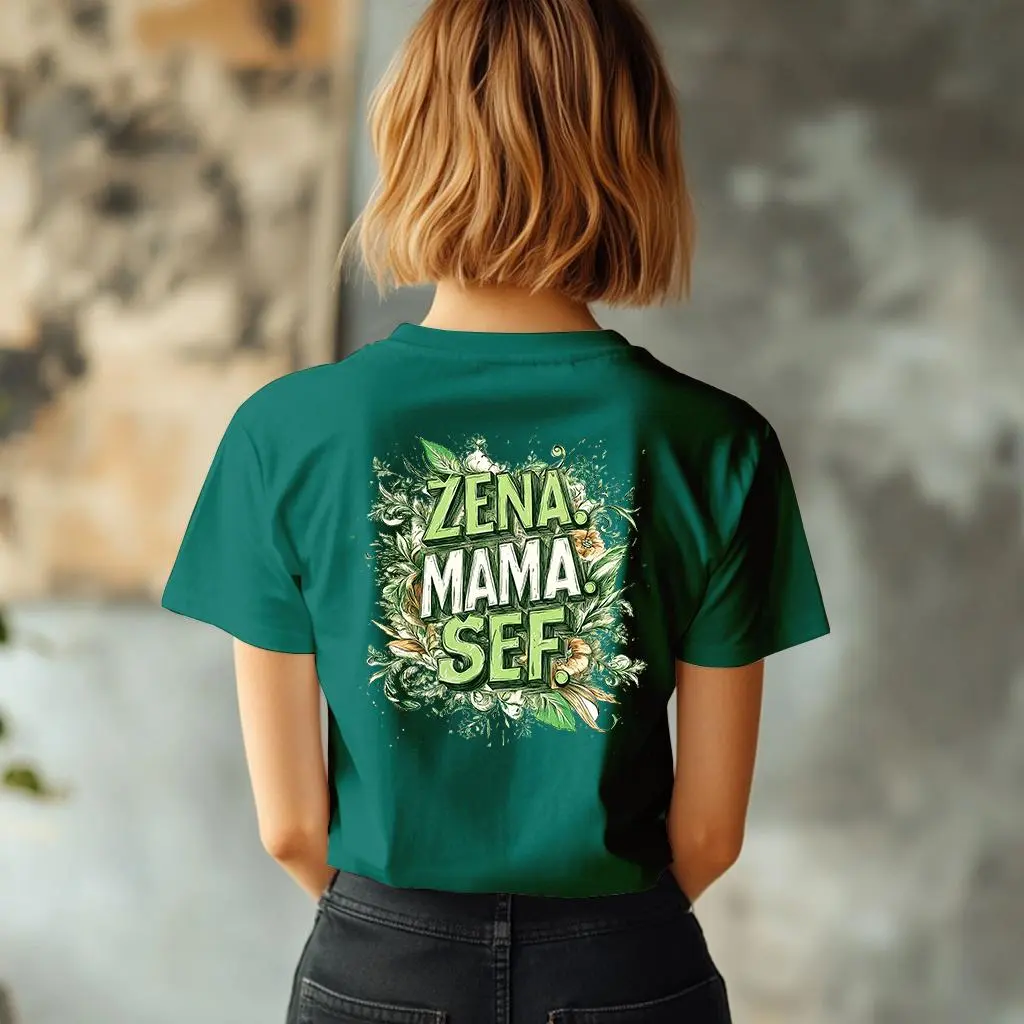 Camiseta Majica sa štampanim printom Cam 887, Ženska, Bambus