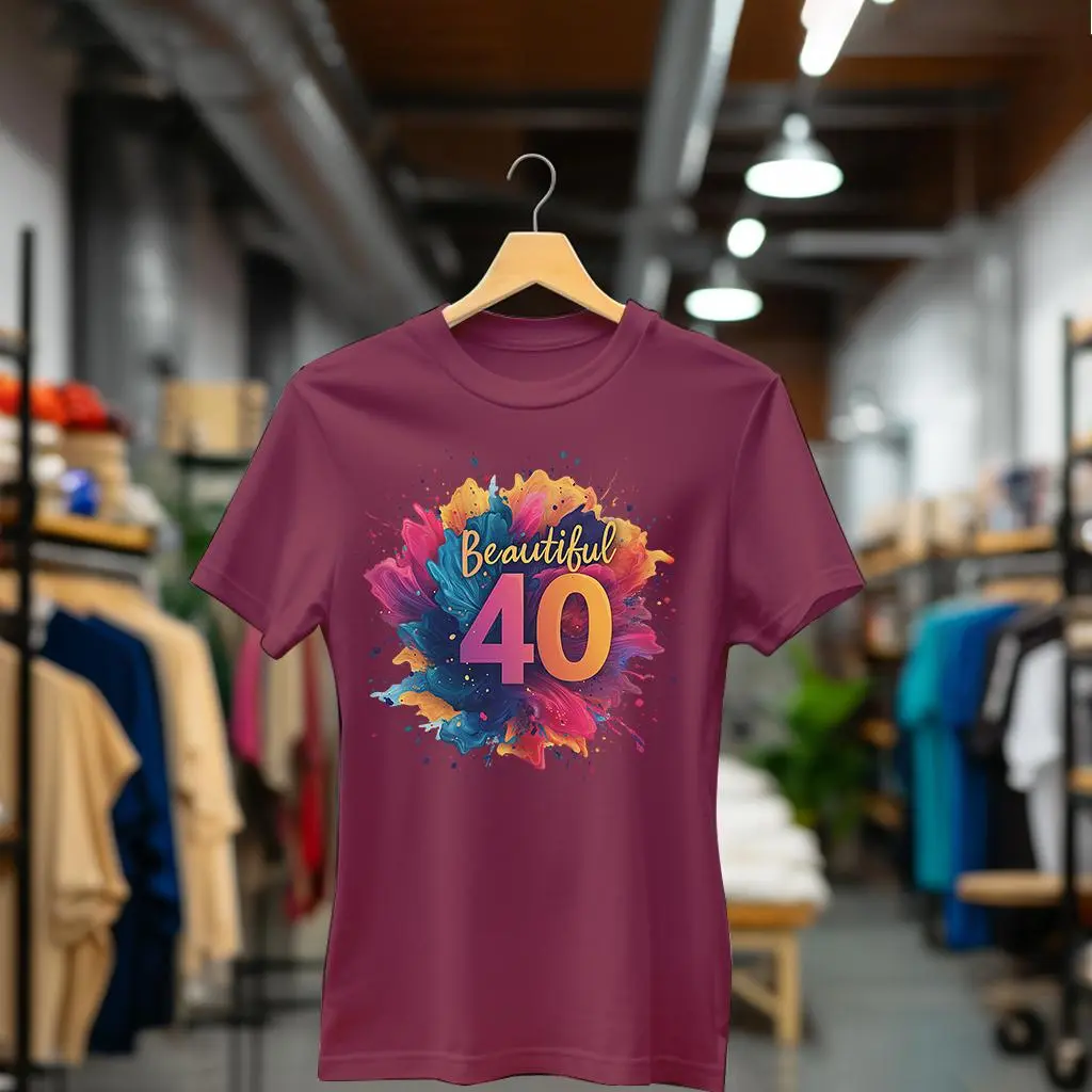 Camiseta Majica sa štampanim printom Cam 901, Ženska, Bordo