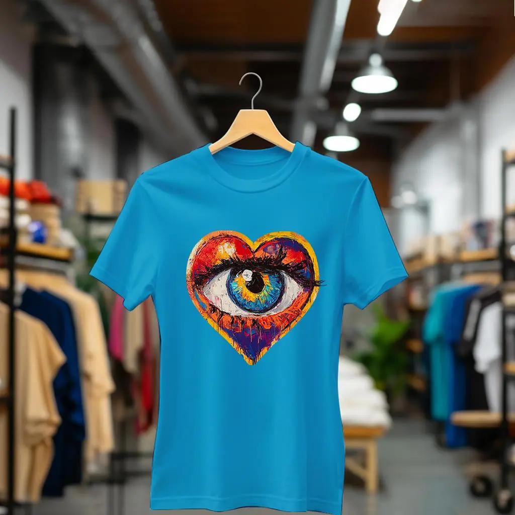 Camiseta Majica sa štampanim printom Cam 862, Ženska, Akva