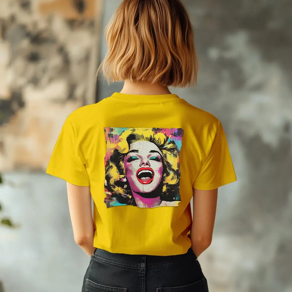 Camiseta Majica sa štampanim printom Cam 933, Ženska, Zlatne boje