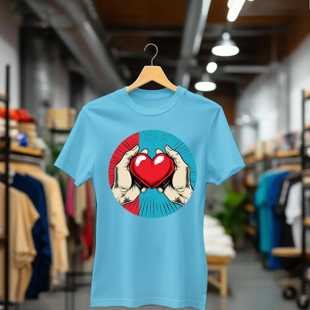 Camiseta Majica sa štampanim printom Cam 856, Ženska, Akvamarin