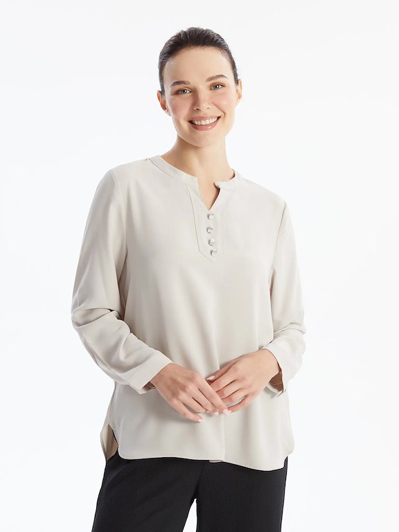 LC Waikiki Ženska bluza S4M652Z8-QYF, Siva
