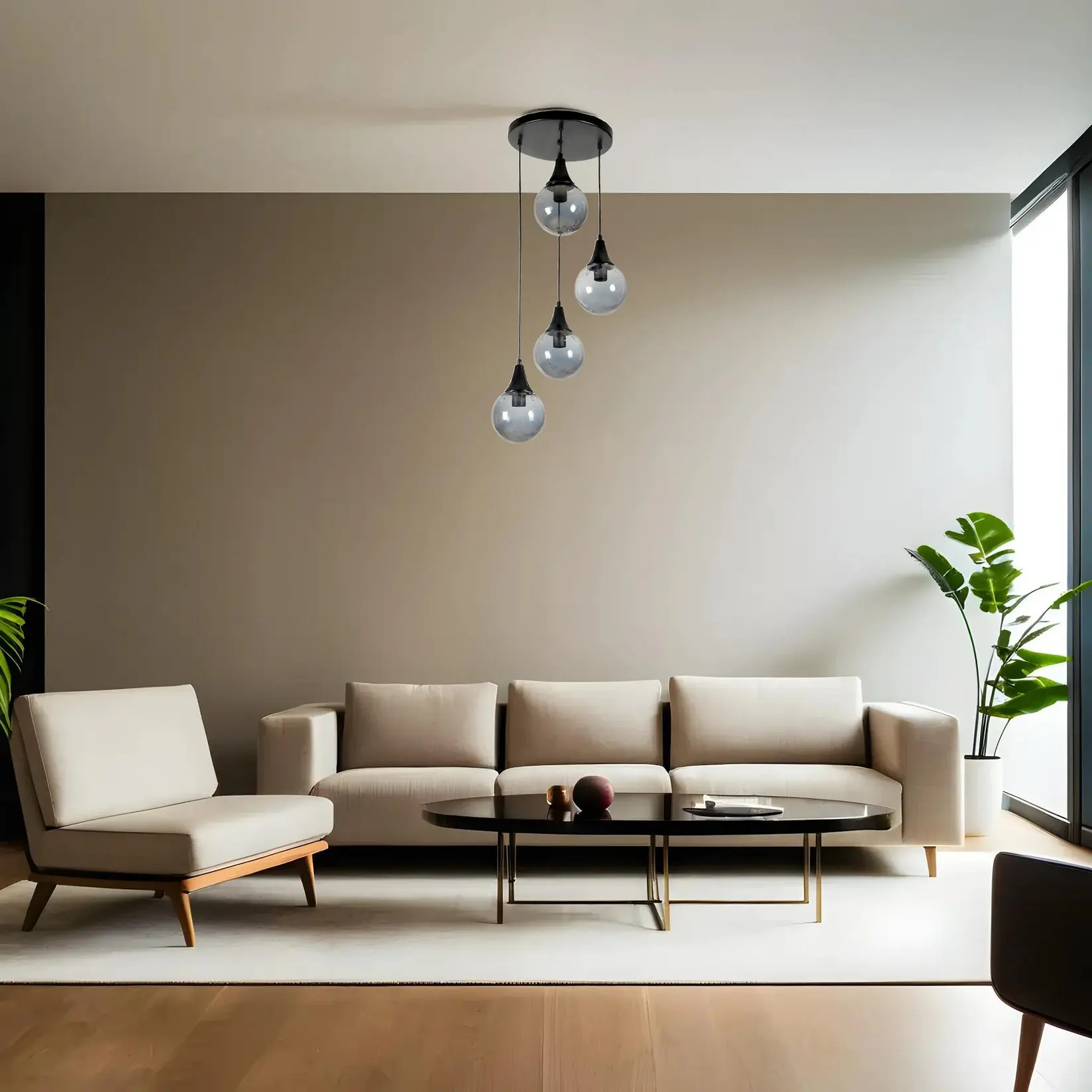 Opviq Luster Afra, 70cm, E27, 40W, Crni