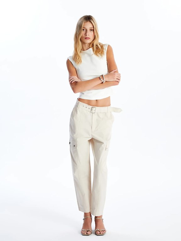 LC Waikiki Ženske kargo pantalone S4JN98Z8-VF5, Bež