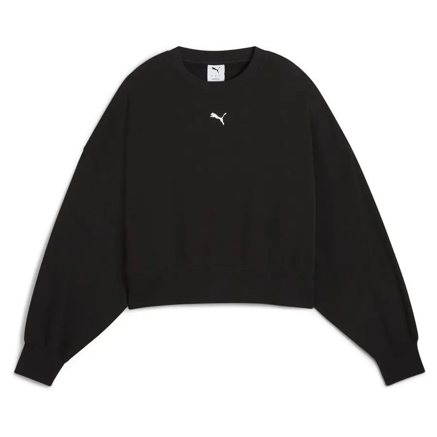 Puma Ženski duks Wardrobe ESS Over-Sized Crew TR, Crni