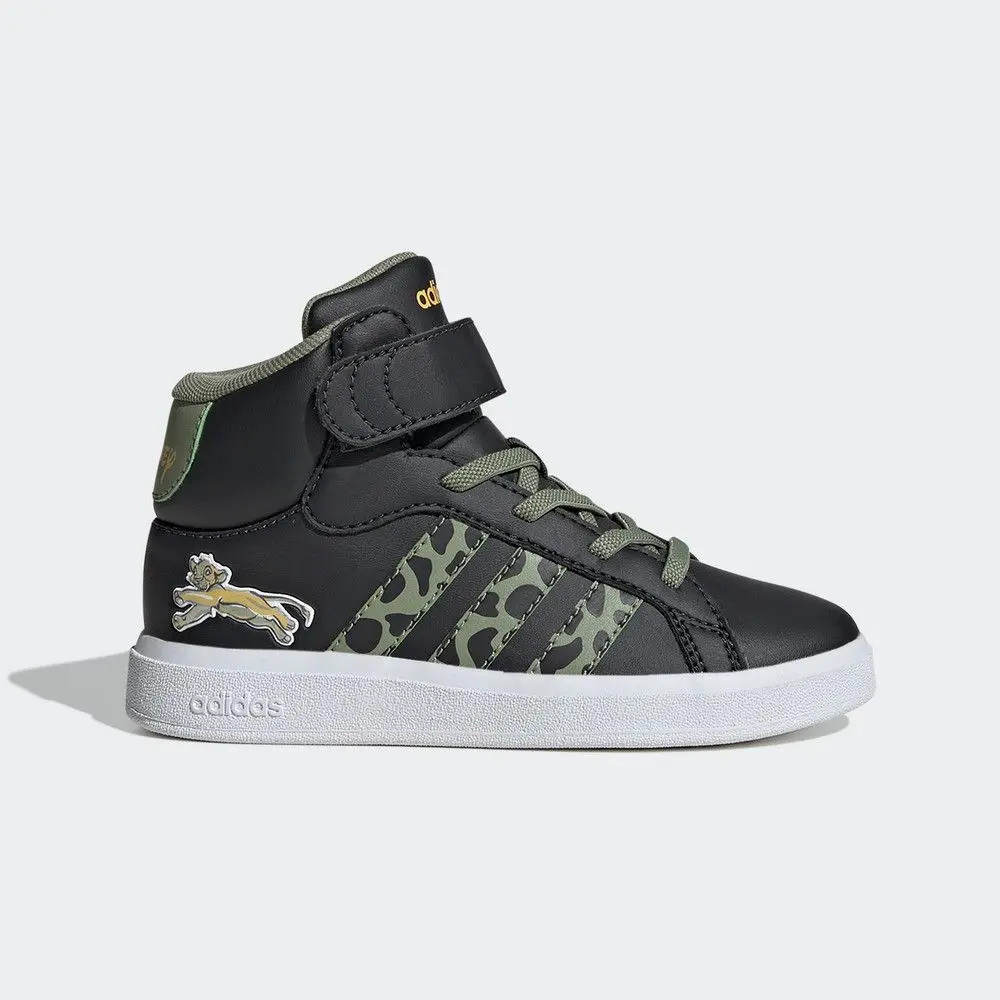 Adidas Patike za dečake grand court mid lionking k BP, Crne