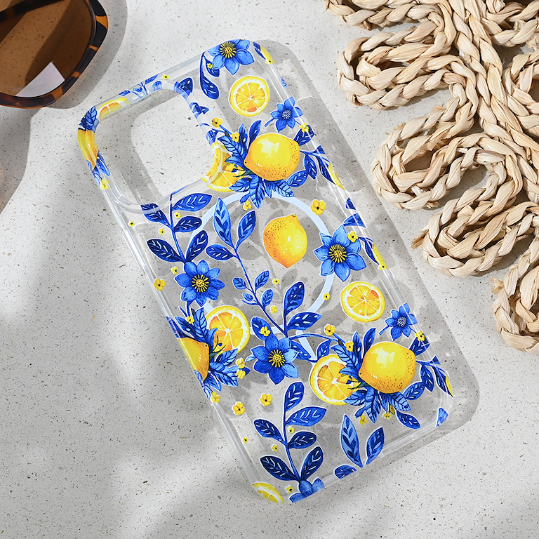 Zastitna maska (futrola) print Magsafe - iPhone 16 Pro Max 6.9 Mediteran Lemon