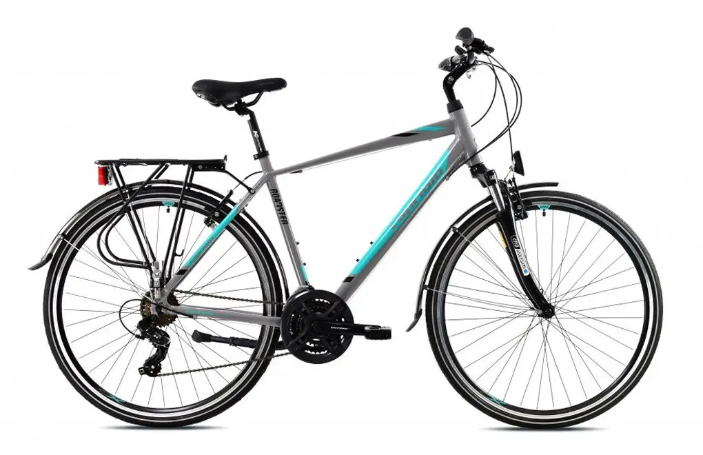 Capriolo Gradski bicikl Roadster, 20"/28'', Sivo-Tirkizni