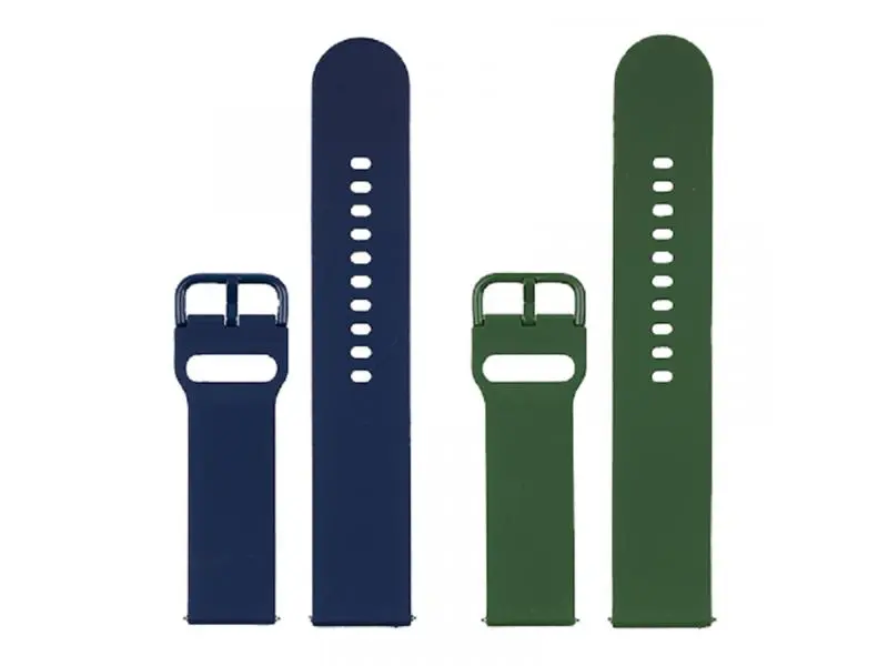 JUST IN CASE Set dve zamenske narukvice za pametni sat, 22mm, Plava i zelena