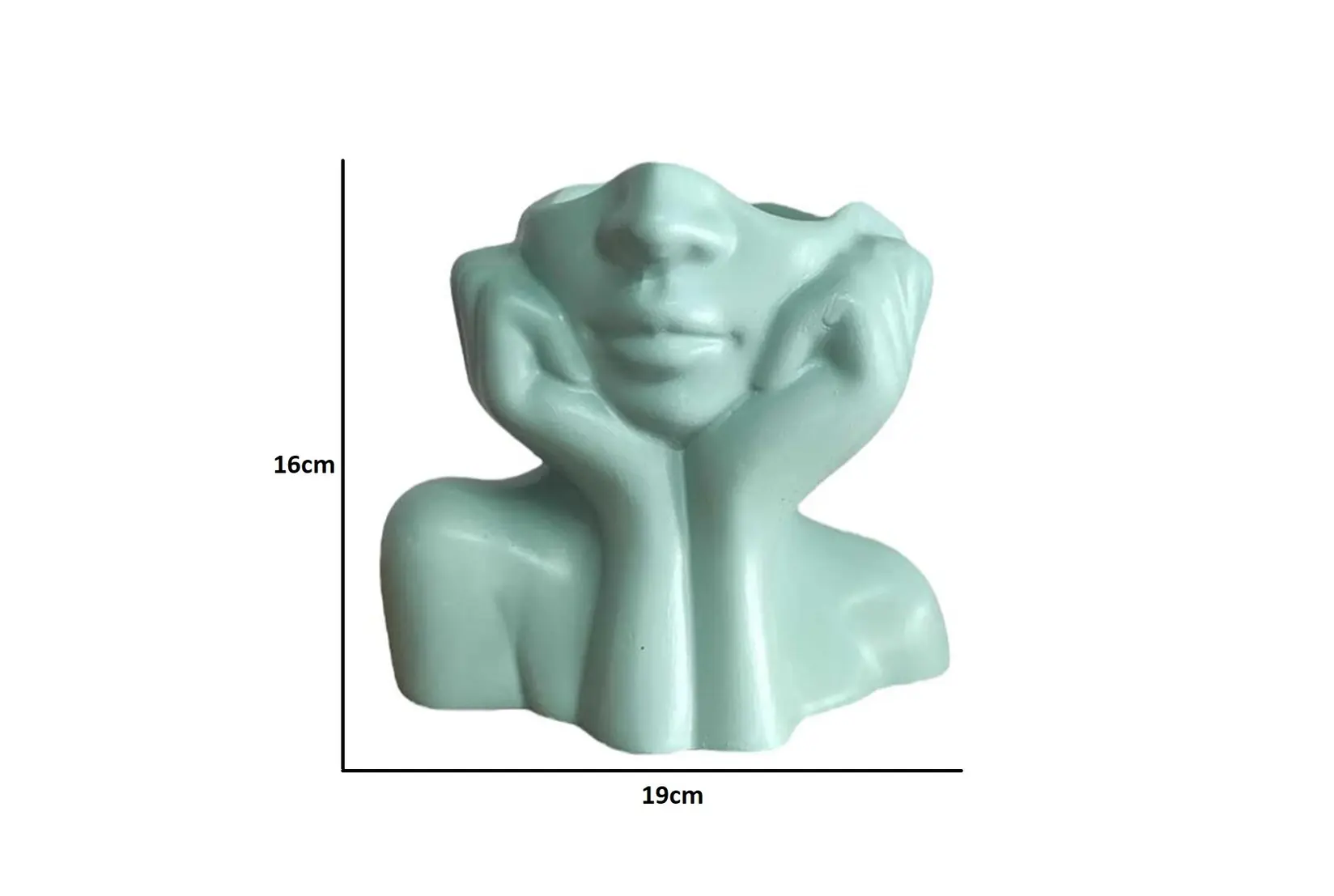 Aberto Design Vaza Skandinav Lady, 19x11x16 cm, Svetlozelena