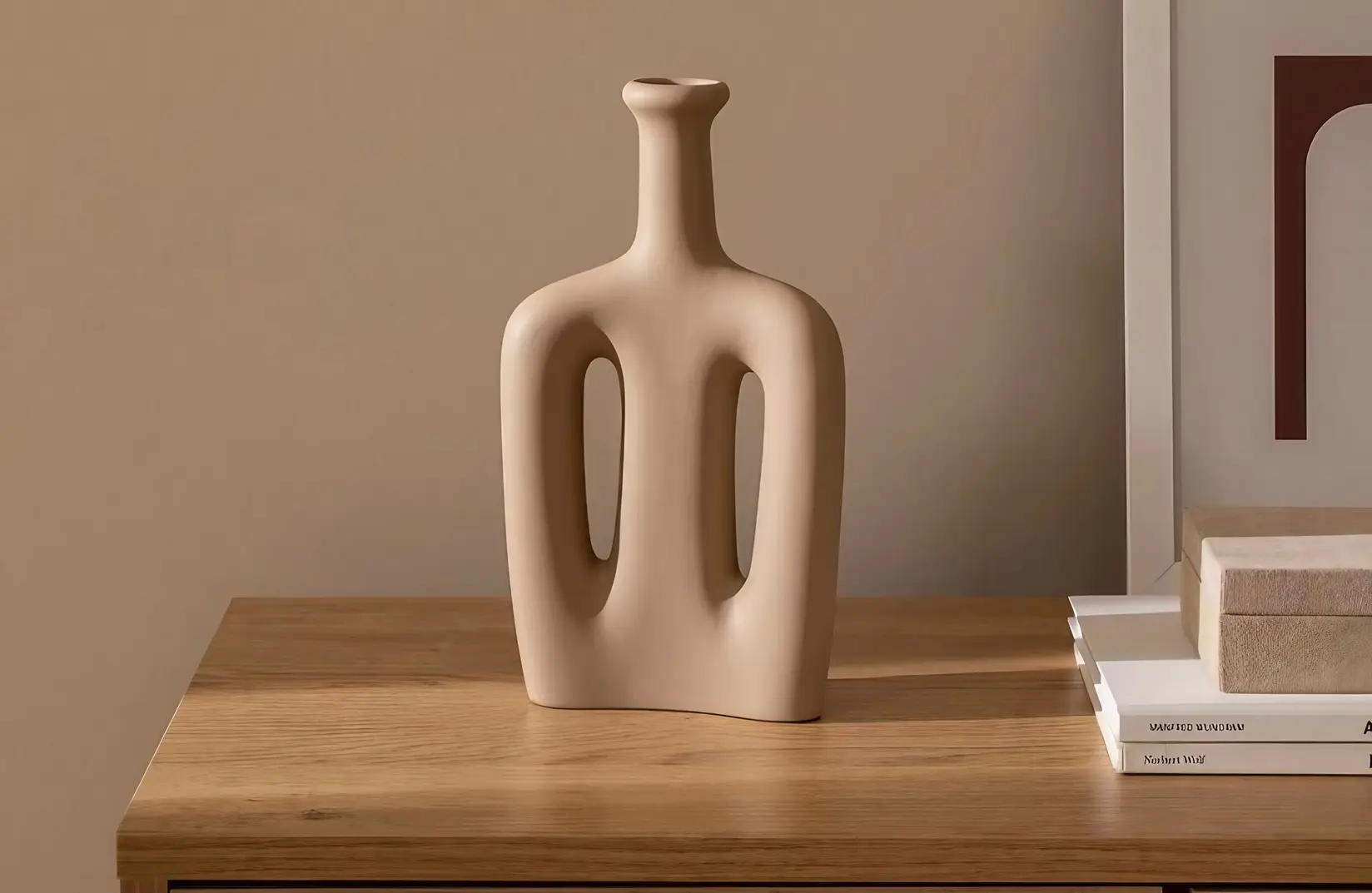 Aberto Design Vaza CY0123, 15x5x27 cm, Bež
