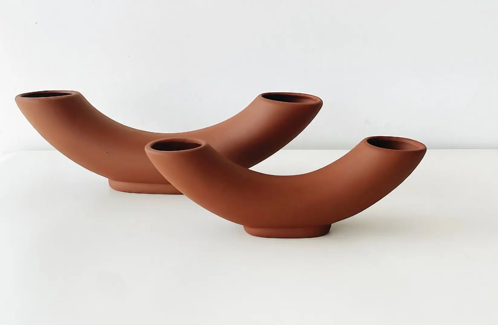 Aberto Design Set vaza CY0199, 27x4x8cm, 36x5x10cm, 2 komada, Crvene