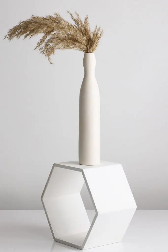 Aberto Design Vaza BSE062, 6x6x31 cm, Bela