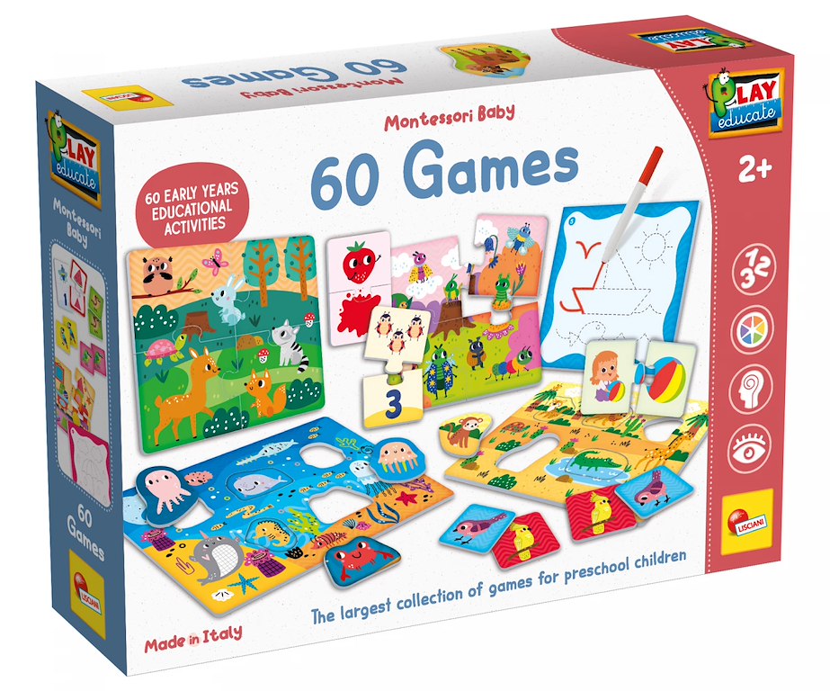 MONTESORI BABY EDUKATIVNE IGRE 60 GAMES EN102877