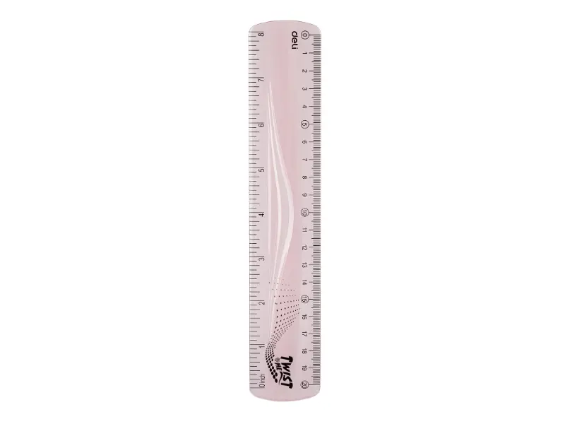 DELI Fleksibilni lenjir Twist EH20, 20 cm, Roze