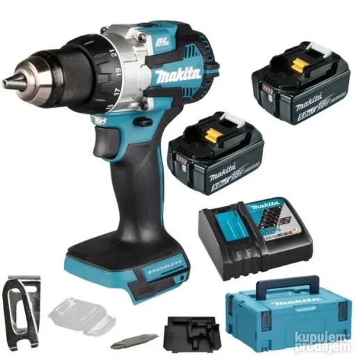 Makita DDF489RTJ akumulatorska bušilica - odvijač, 18V, sa 2x5.0Ah baterije i punjačem