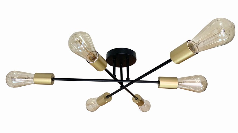 Crespilo Luster Crni 6x40W E27
