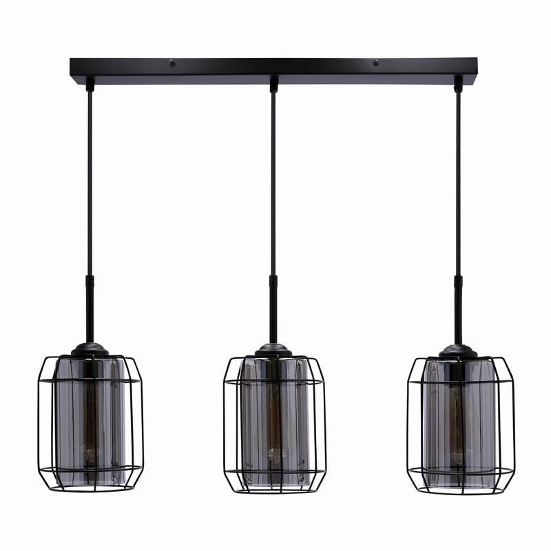 Jonera Viseća Lampa Crna 3x40W E27