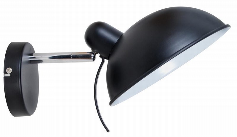 Durio Zidna Lampa Crna 1x40W E14