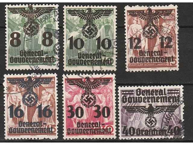Generalgouvernement-1940-Overprint over 20 Years Indepe