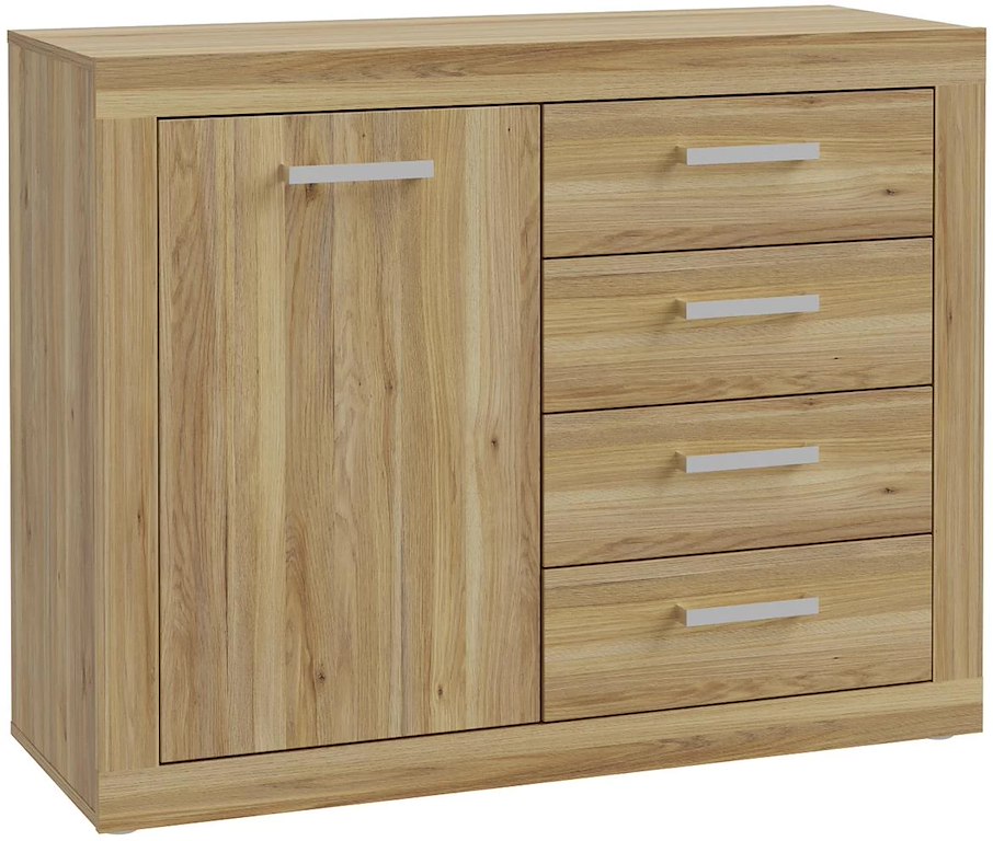 Talino 1d4s komoda 1vrata+4fioke 108x41x85,5 hrast mauvella Tbbk221l-D108