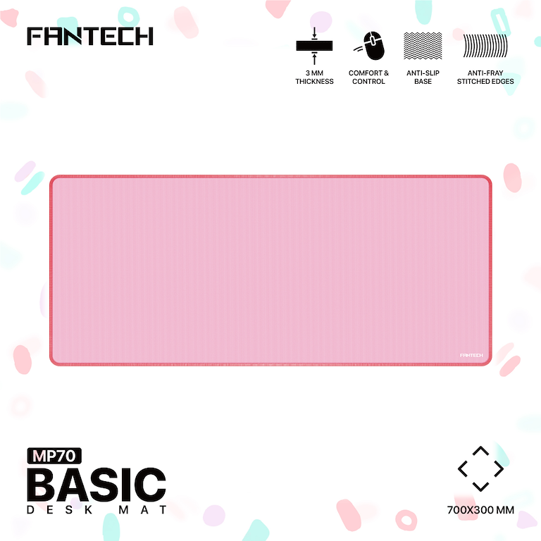 Podloga za mis Fantech MP70 Deskmat pink