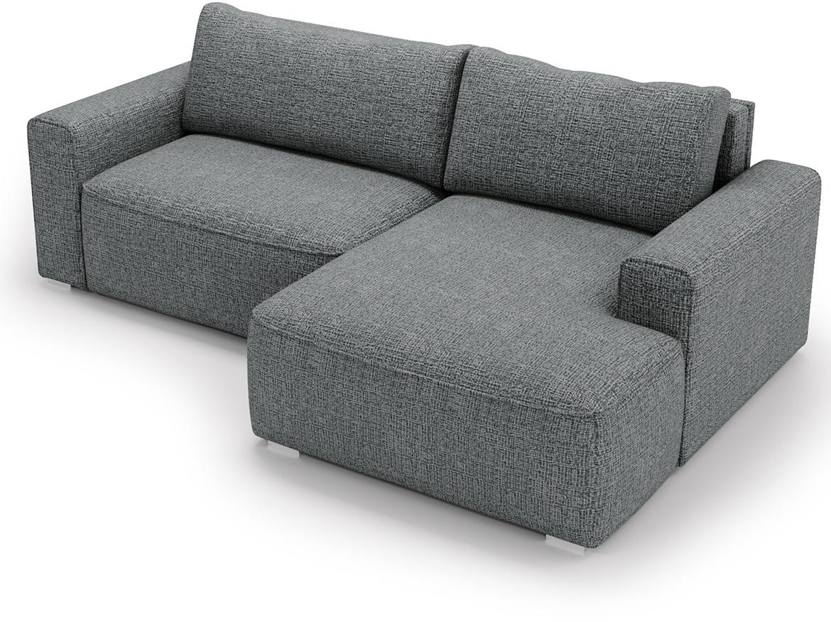 Majesty ugaona garnitura sa ležajem i prostorom za odlaganje 233x144x90 cm siva desna Cremona 95
