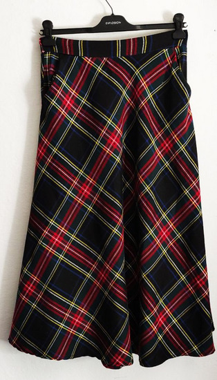 Vintage unikatna zvonasta karo suknja vel.M/L