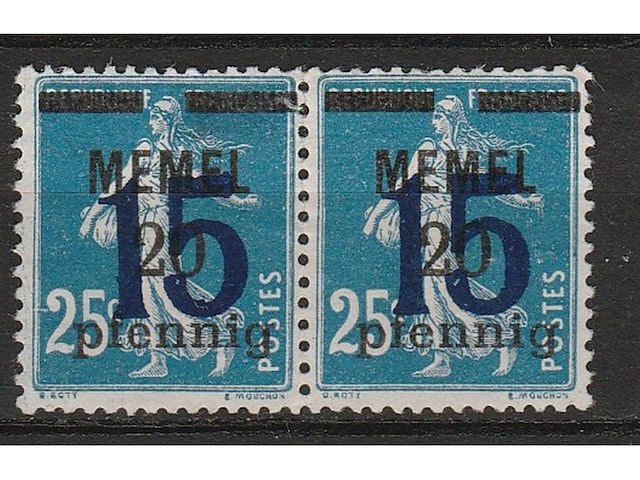 Memel Territory - 1921 - The Sower - MNG
