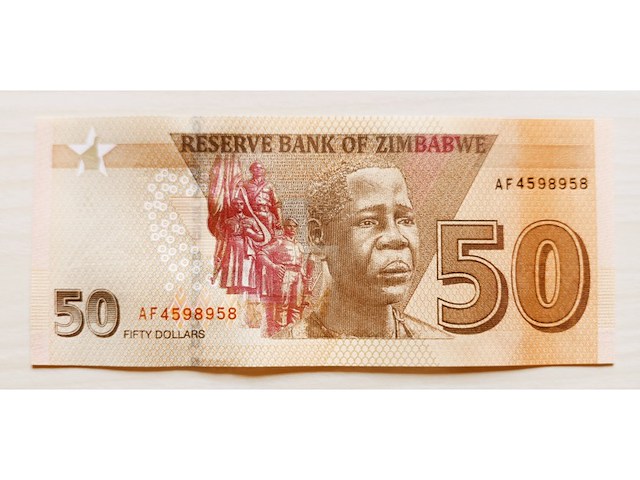 Zimbabwe 50 dollars. Unc, 2020 godina
